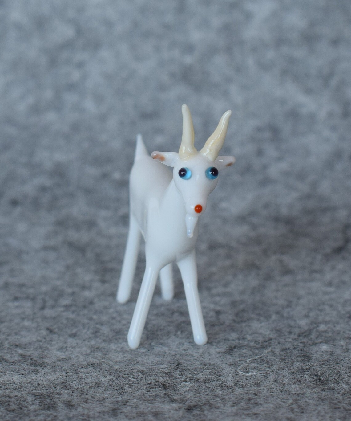 Glass White Goat Figurine Lampwork Goat Blown Glass Goat - Etsy