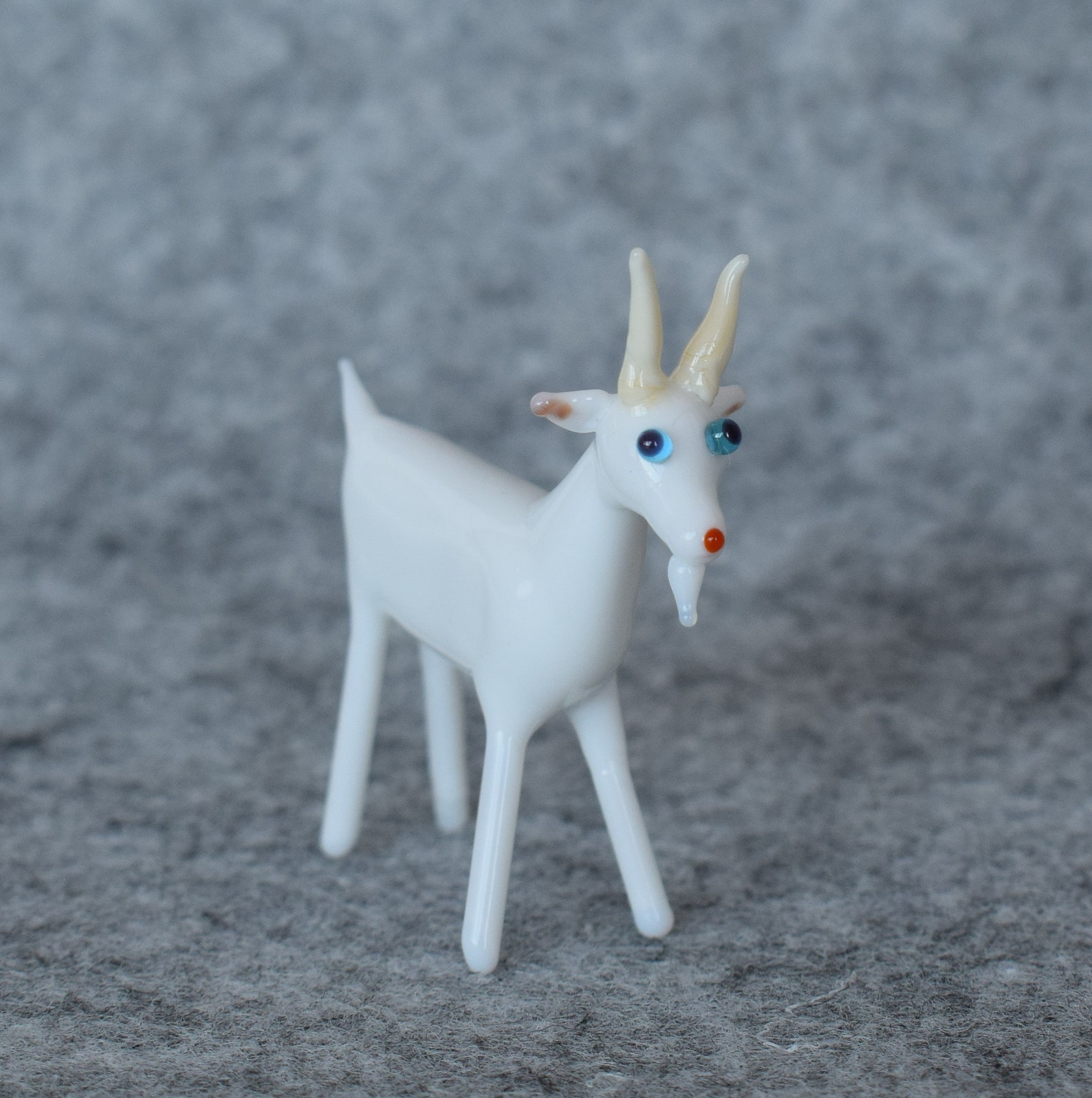 Glass White Goat Figurine Lampwork Goat Blown Glass Goat - Etsy