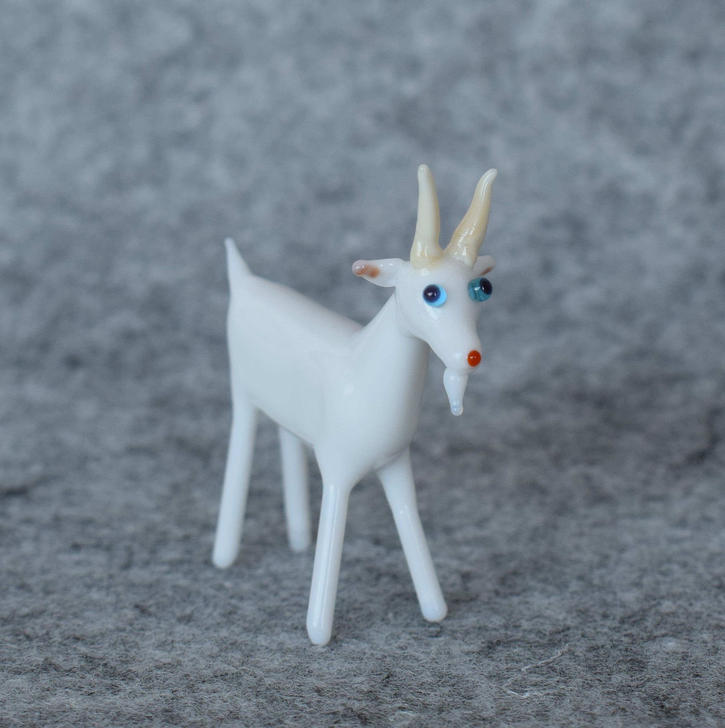 Glass White Goat Figurine Lampwork Goat Blown Glass Goat - Etsy