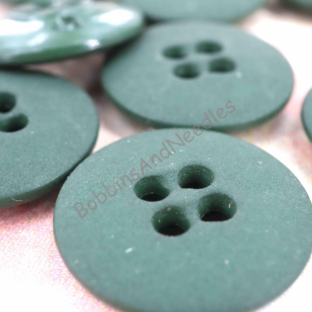 Set of 11 Vintage Galalith Buttons Ø 20 Mm Forest Green Retro Button ...