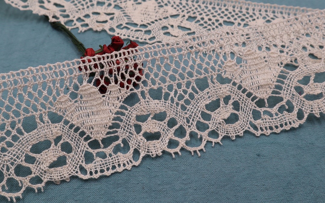Vintage Bobbin Lace Trim Linen French Bridal Lace Gown Antique Wedding ...