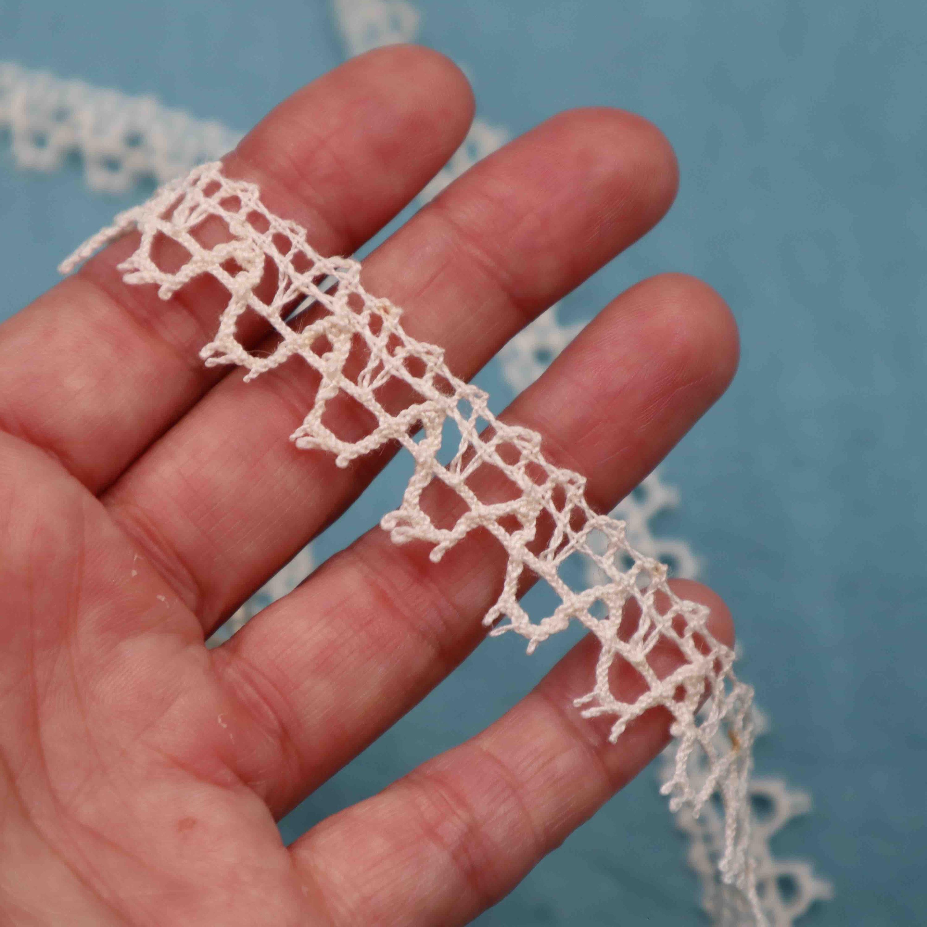 Antique French Cotton Bobbin Lace Trim: Cream Vintage Sewing Supply - Etsy