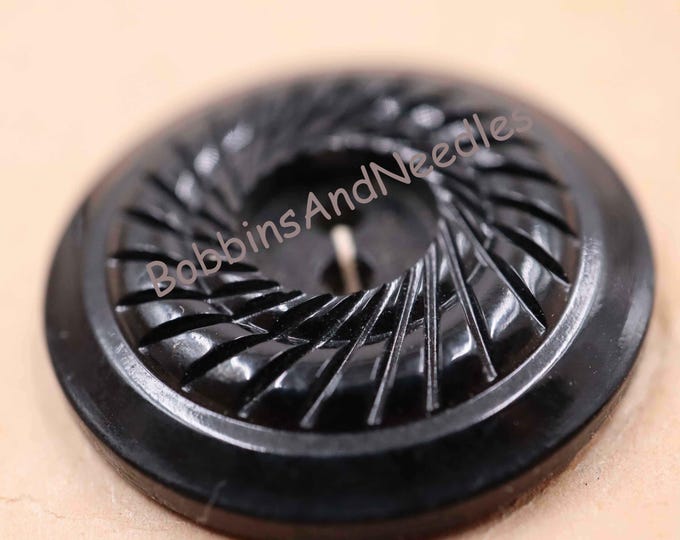 Card of 12 Vintage Couture Buttons Ø 22 Mm High-fashion Black Buttons ...