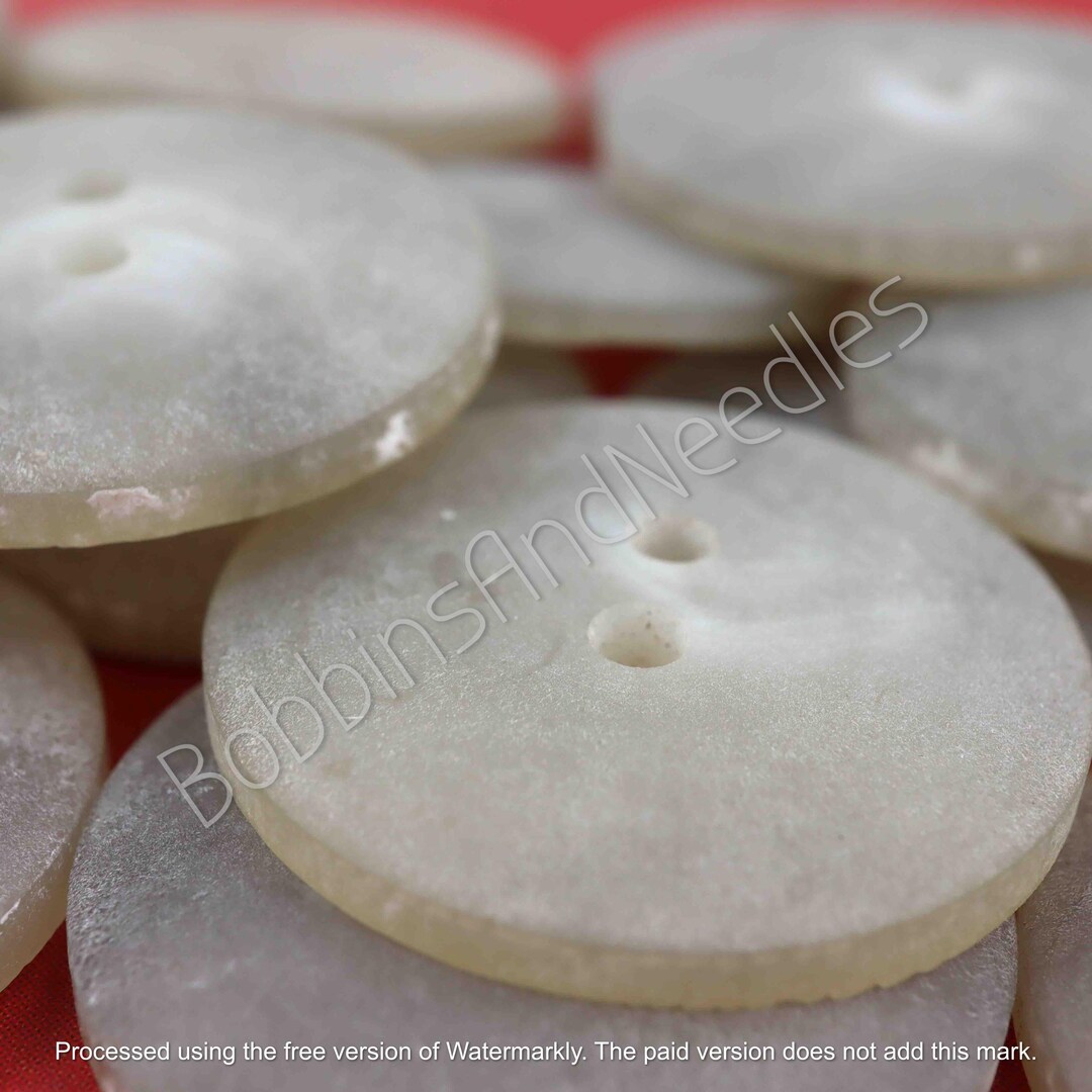 Set of 10 Vintage Galalith Buttons Ø 23mm Grey Flat Casein Buttons for ...