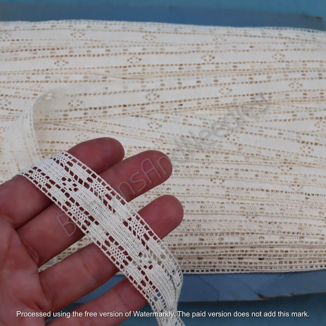 76m Vintage Bulk Lace Border French Cotton Wholesale Lace Trim LOT ...