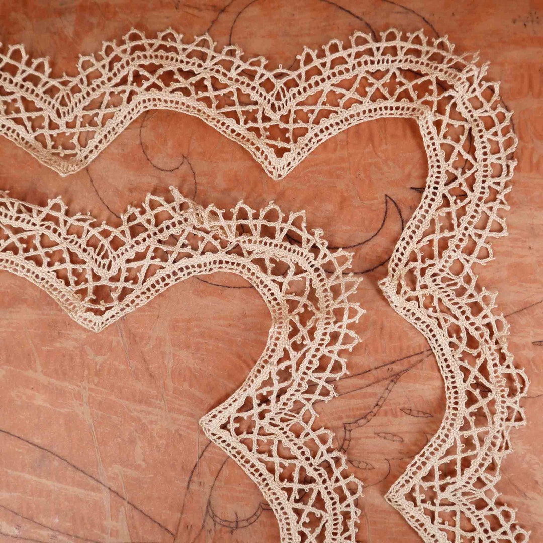 Square Table Cloth Edge Handmade Bobbin Lace Linen Antique French Table ...