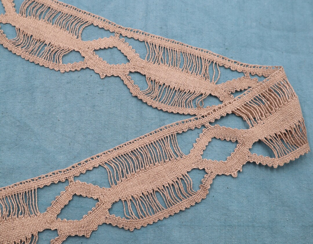 Antique French Lace Trim Handmade Linen Lace Graphic design craft ...