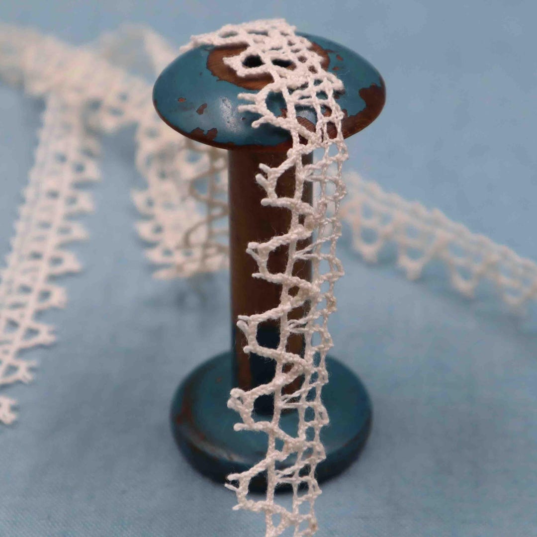 Antique French Cotton Bobbin Lace Trim: Cream Vintage Sewing Supply - Etsy