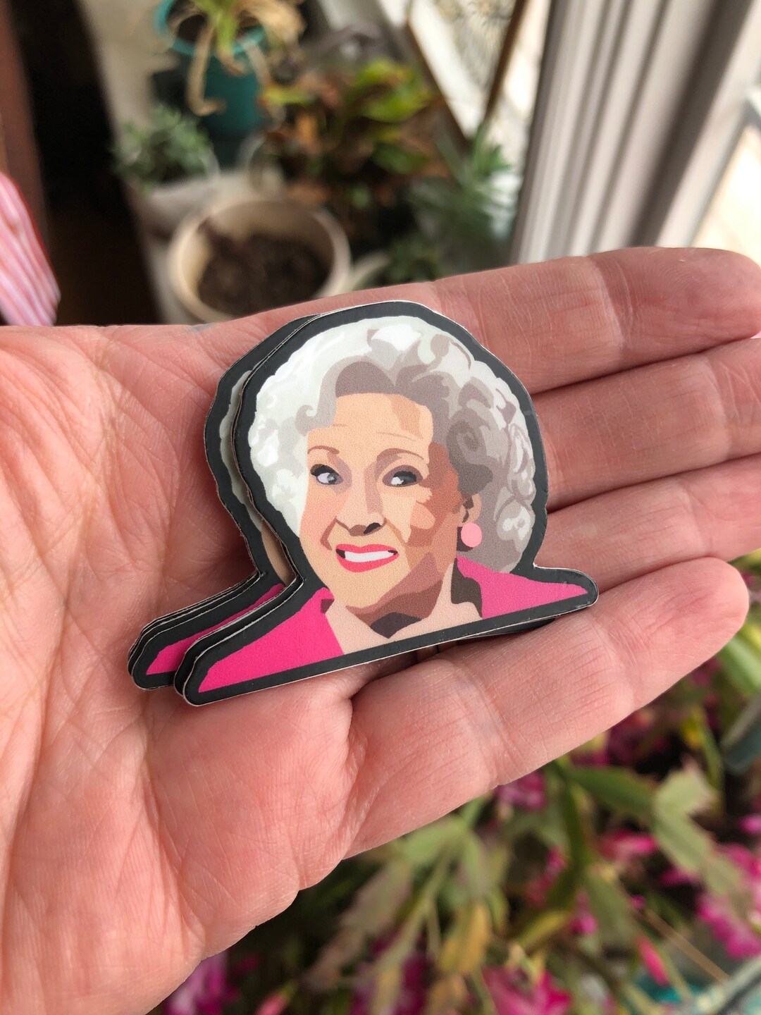 Betty White Sticker, Golden Girls, Waterproof, Dishwasher Safe, Water ...