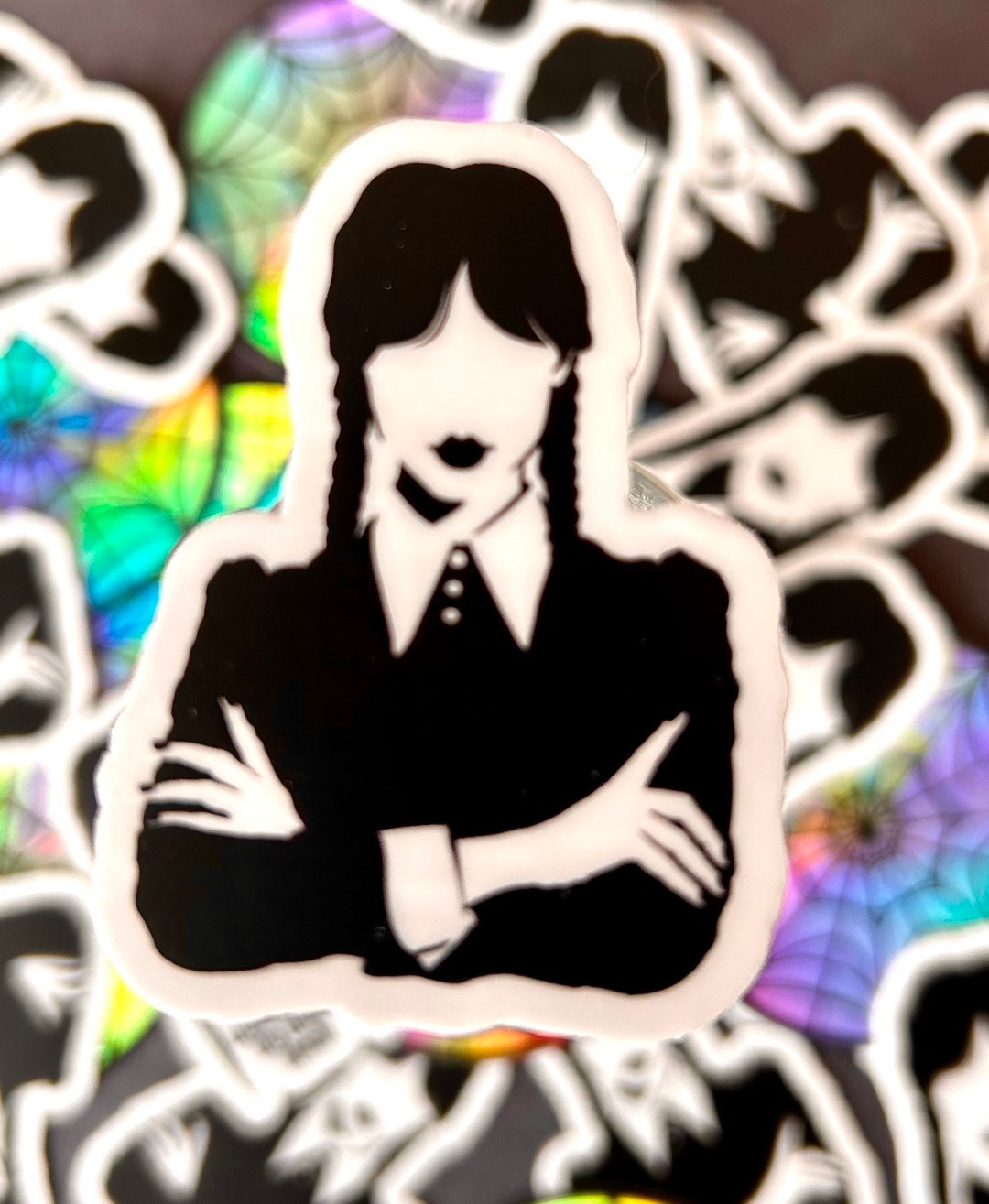 Wednesday Addams Sticker, Wednesday, Sticker, Addams Family, Waterproof ...
