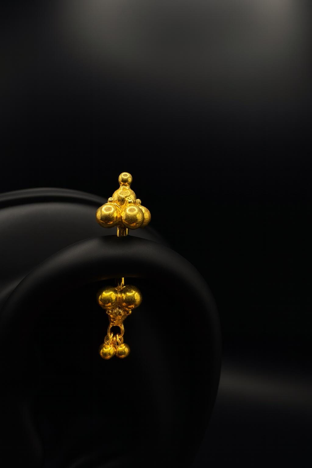 Dangling Karnataka Bugudi Piercing 18k Gold - Etsy