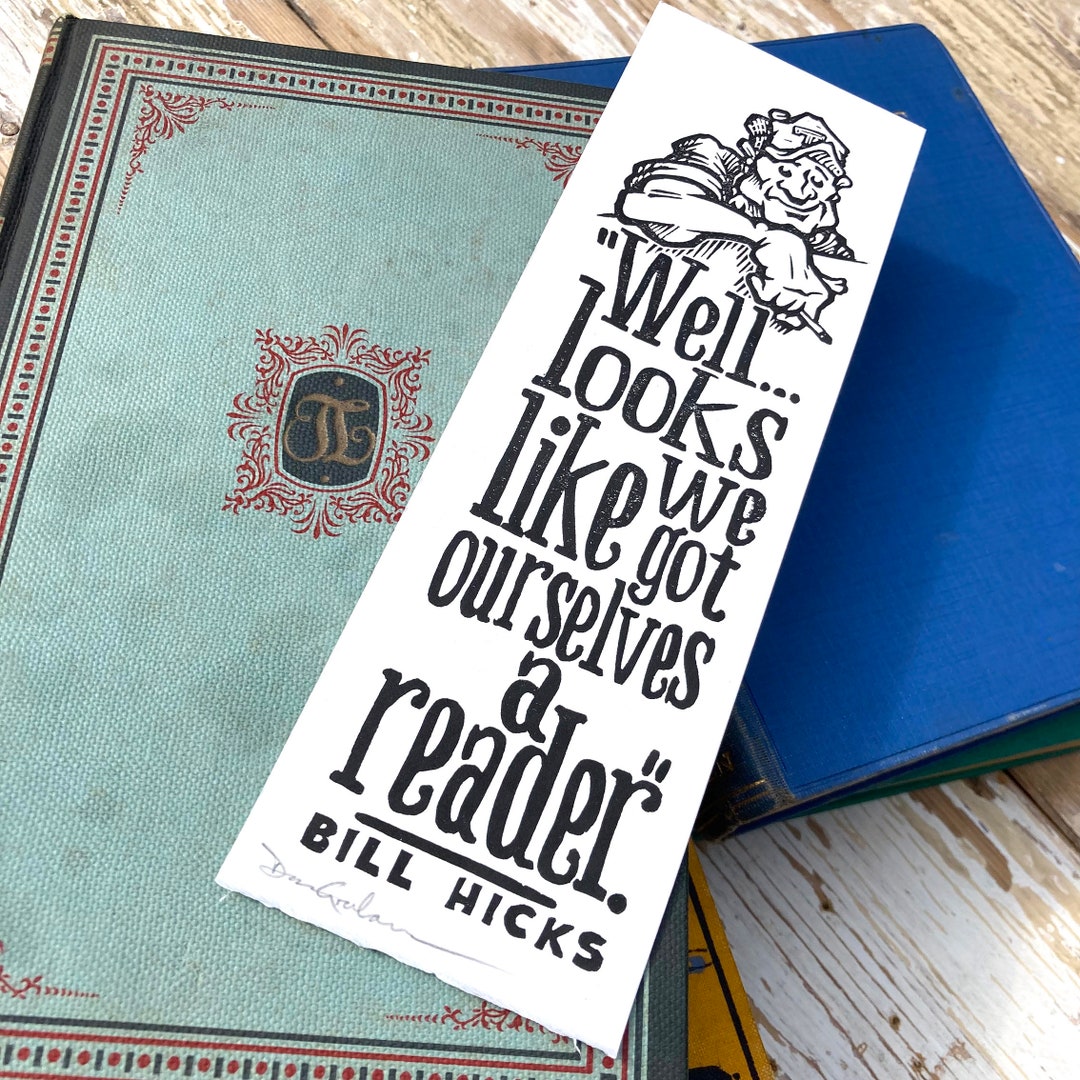 Bill Hicks Bookmark - Original Artwork Hand Carved & Printed Linocut ...