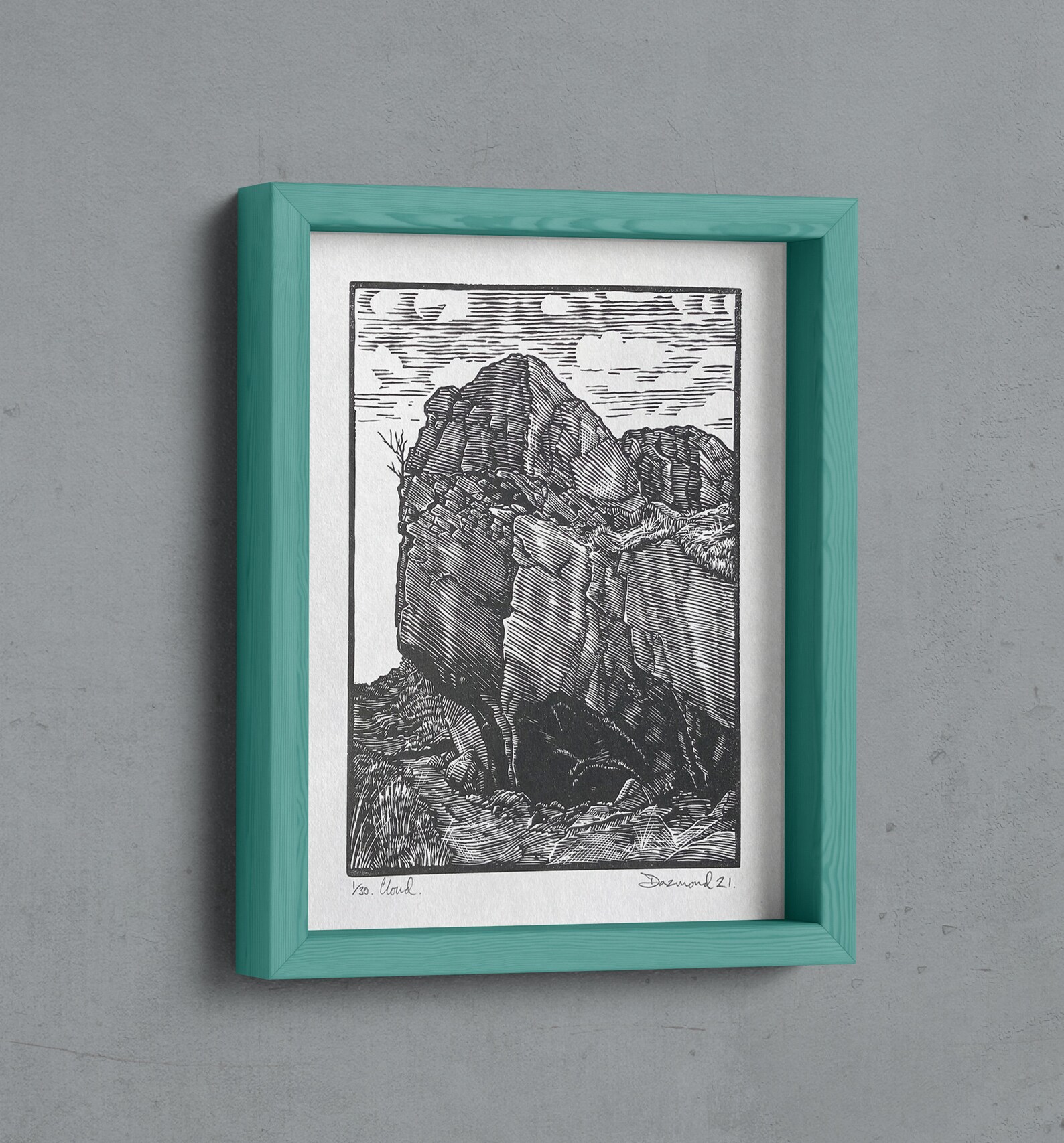 CLOUD Original Artwork Hand Carved, Printed Linocut, Numbered and ...