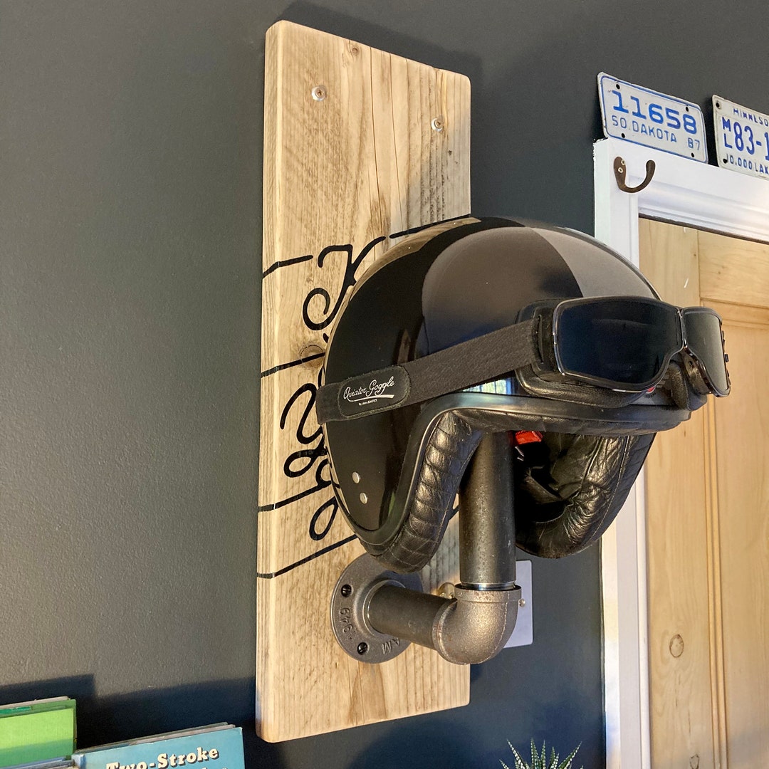 Motorbike Motorcycle Helmet Storage Rack. 1 Motorbike Helmet Vintage ...