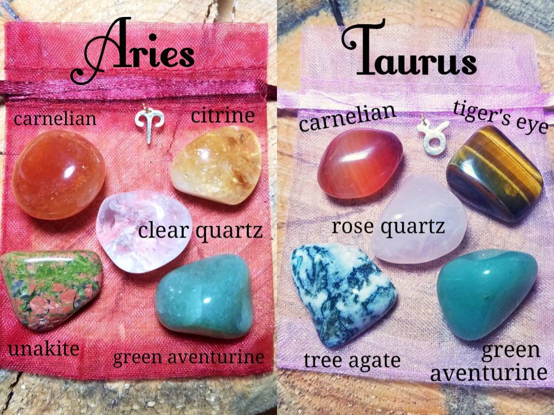 Zodiac / Astrological Sign Gemstone Sets Tumbled Polished | Etsy