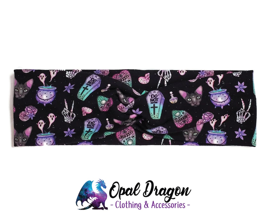 Pastel Goth Headband Witch Headband Yoga Twist Headband Nurse Headband ...