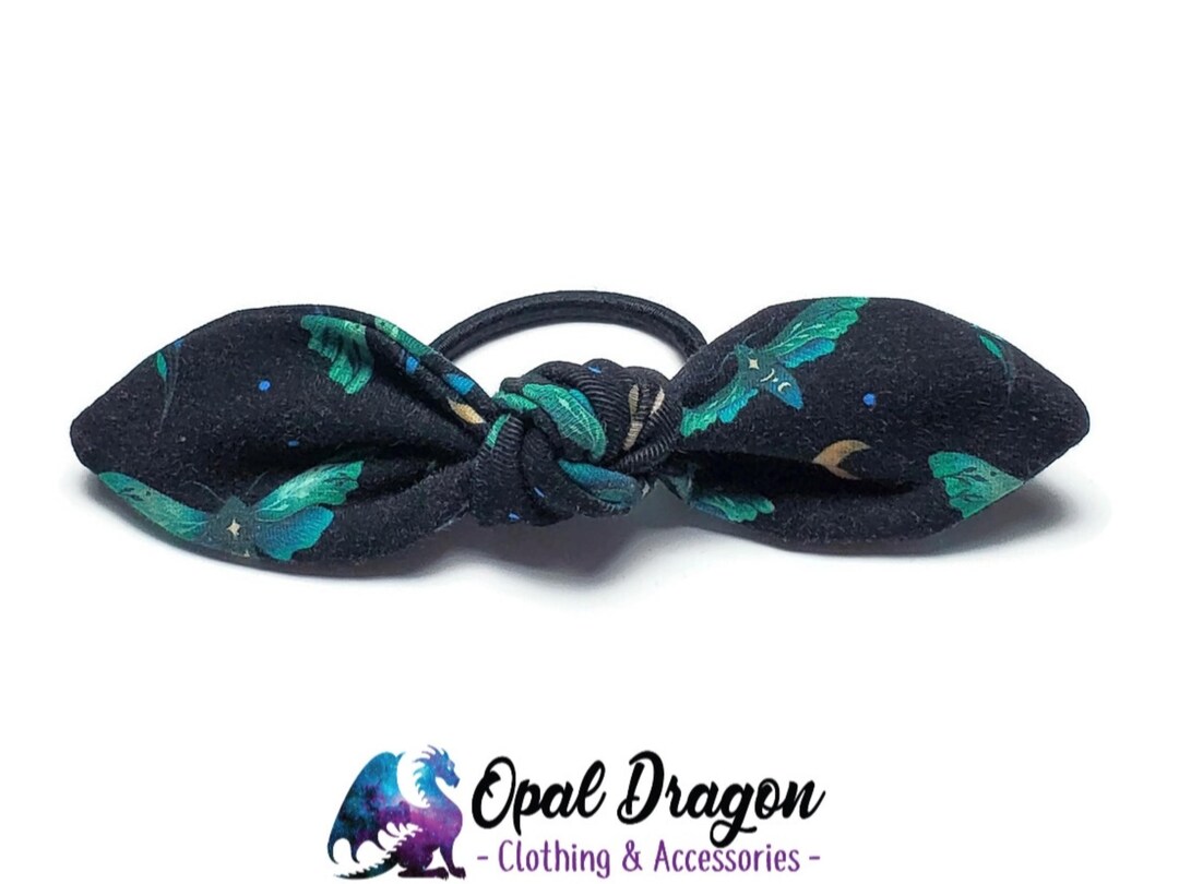 Rockabilly Moth Hair Bow - Witchy Hair Bun Accessories for Women ...