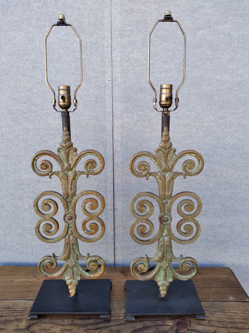 Architectural Scroll Artifact Lamp (pair Available) - Etsy