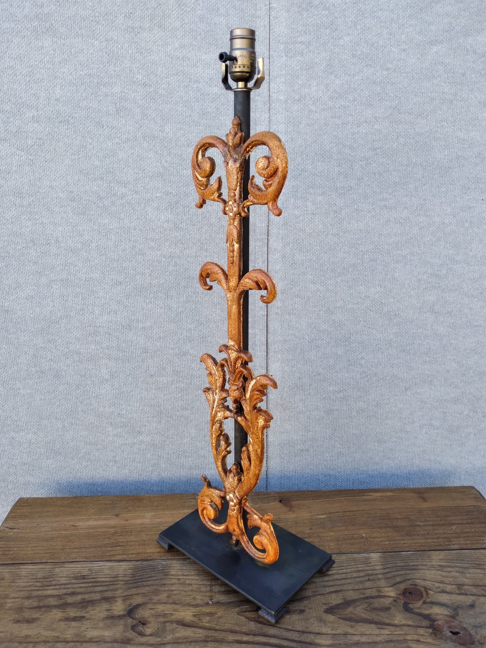 Architectural Cast Iron Balustrade Lamp - Etsy
