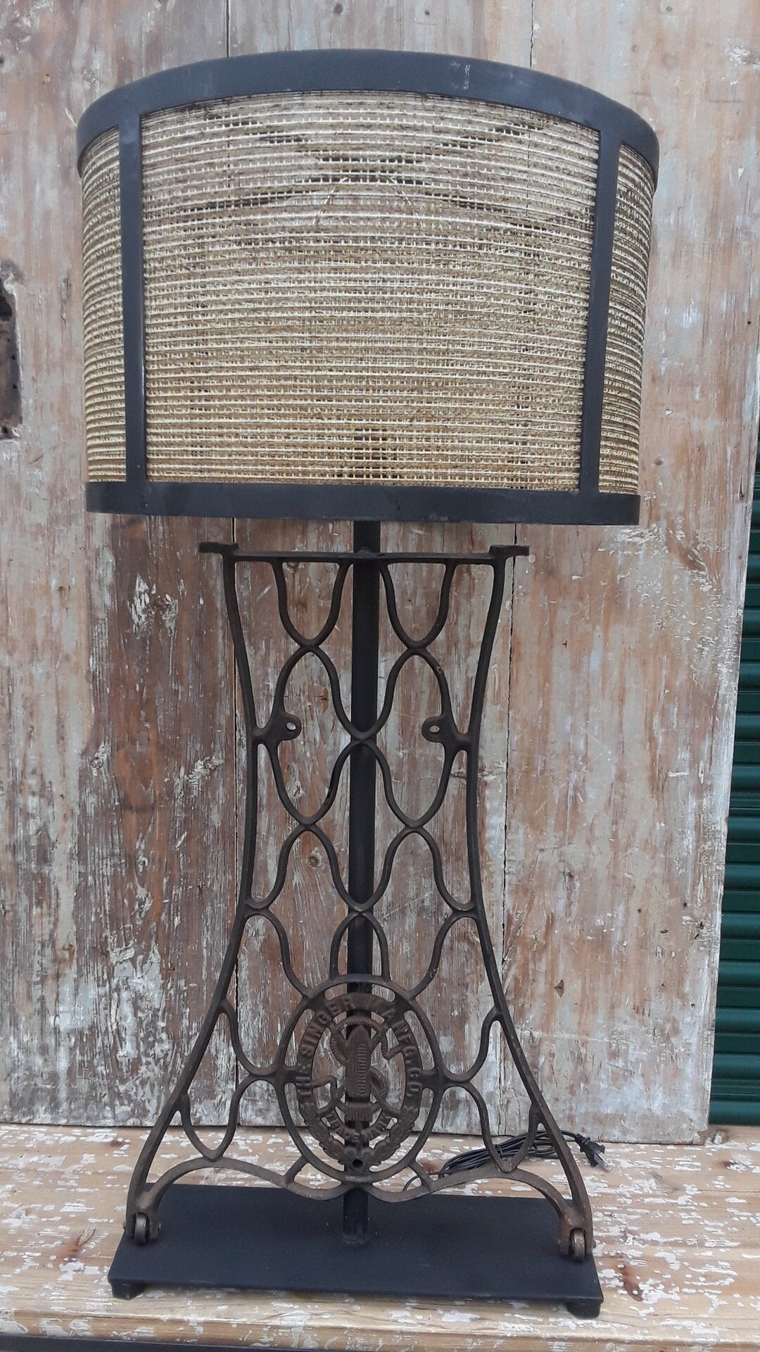 Antique Singer Sewing Machine Iron Lamp Tall, Sold W/o Shade - Etsy