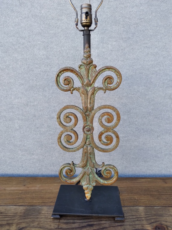 Architectural Scroll Artifact Lamp pair Available | Etsy