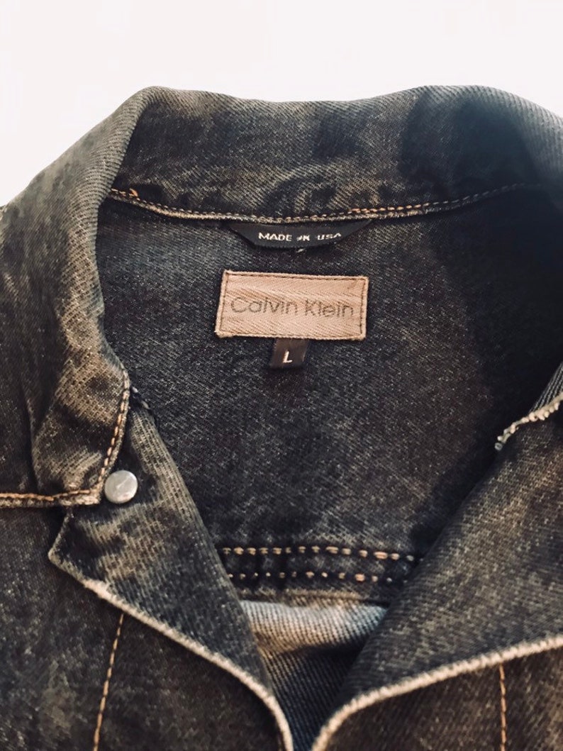 Up-cycled JOHNNY CASH Vintage Calvin Kline Denim Jacket - Etsy