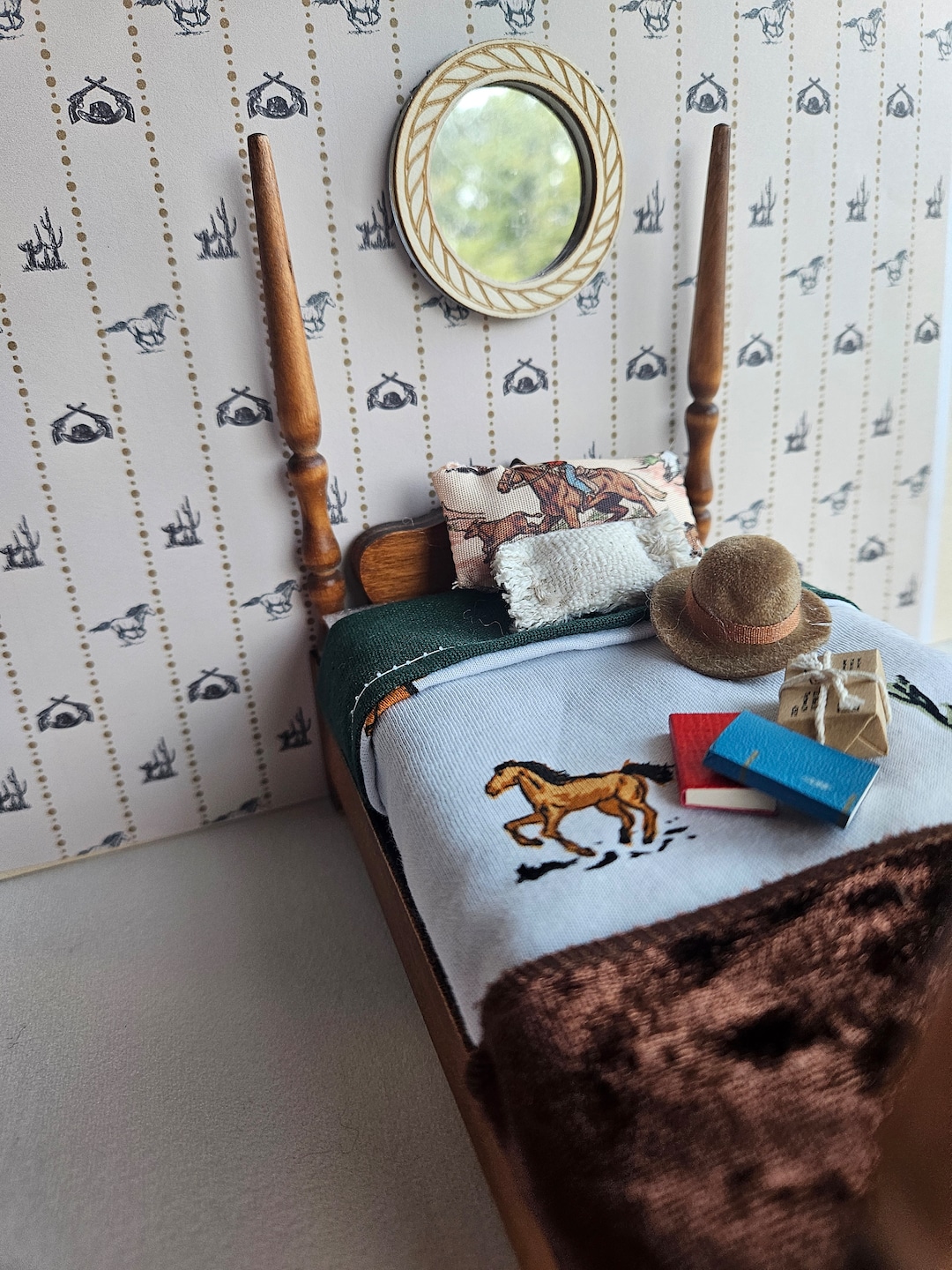 Cowboy Corral Peel and Stick 1:12 Scale Dollhouse Wallpaper 3 Pages - Etsy