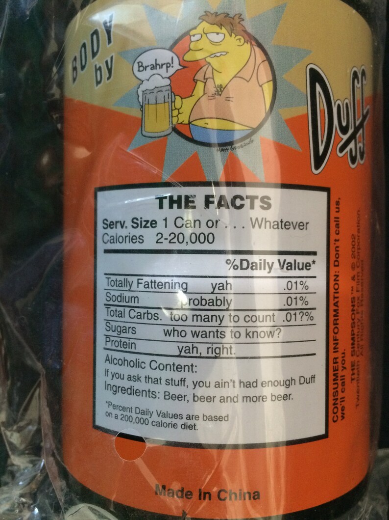 The Simpsons Duff Beer - Etsy