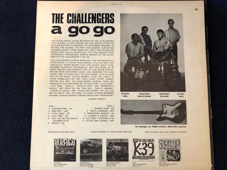 Challengers a Go Go Vinyl - Etsy