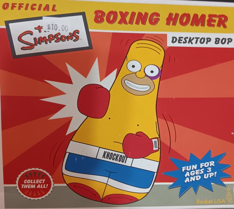 The Simpsons Boxing Homer Desktop Bop - Etsy