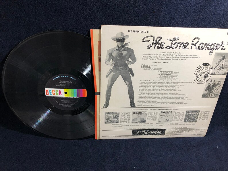 GEO W. TRENDLE: the Adventures of the Lone Ranger LP 1957 - Etsy