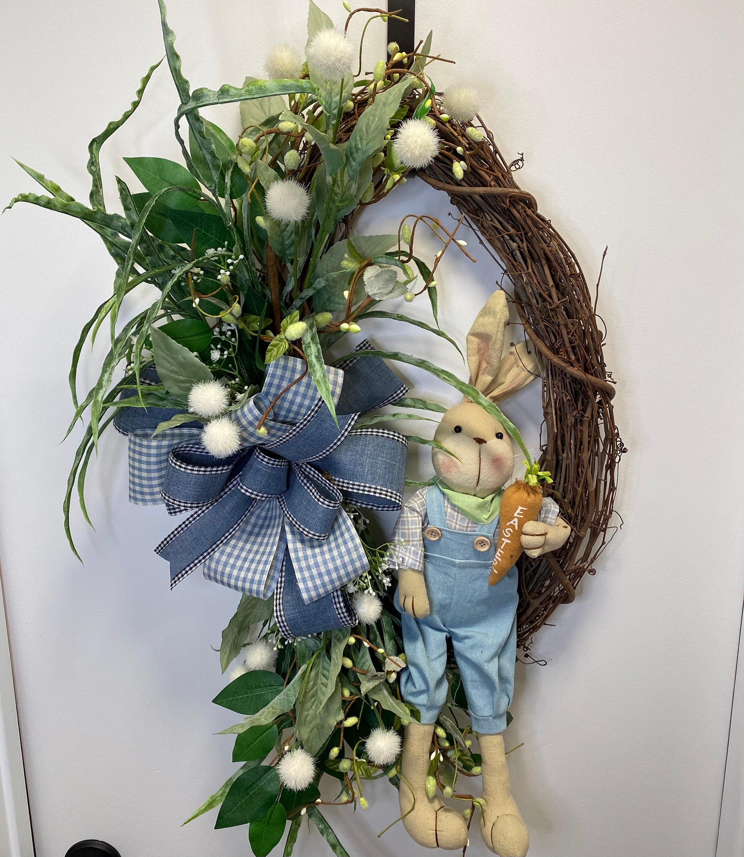 Easter Wreath Easter Bunny Wreath Spring Wreath Easter Door Wreath ...