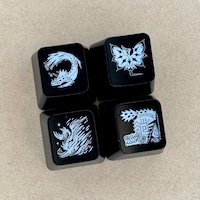 Monster Hunter Rise Dragon Keycap Series Artisan Keycaps for Gamers MHR ...