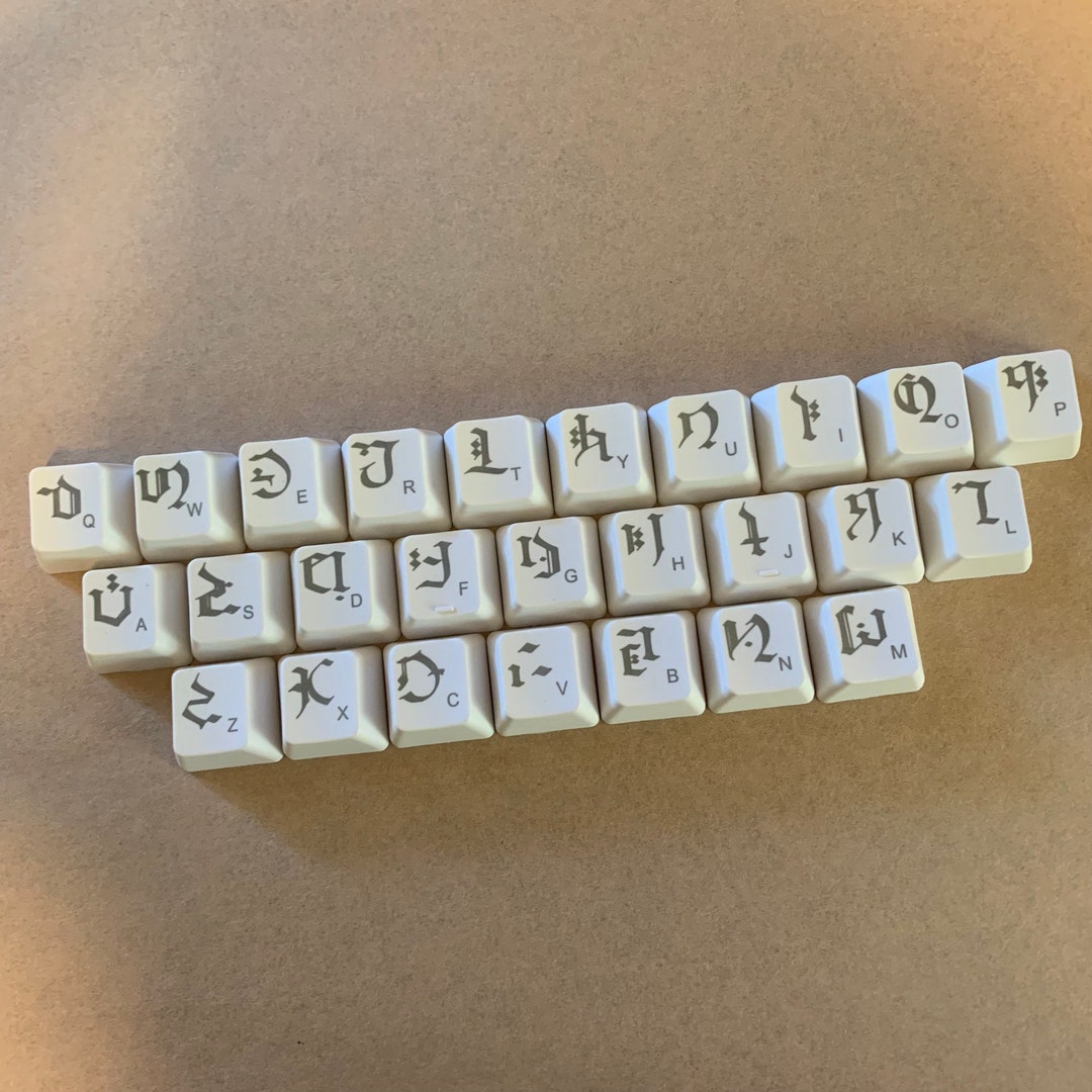 Teyvat Alphabet Keycap Set - Etsy