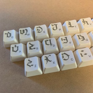 Teyvat Alphabet Keycap Set - Etsy