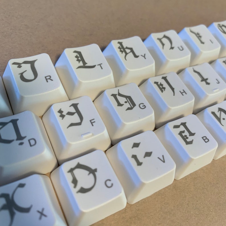 Teyvat Alphabet Keycap Set - Etsy Australia