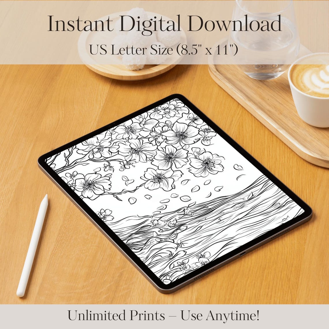 15 Calming Nature Scenes – Printable Adult Coloring Pages PDF ...