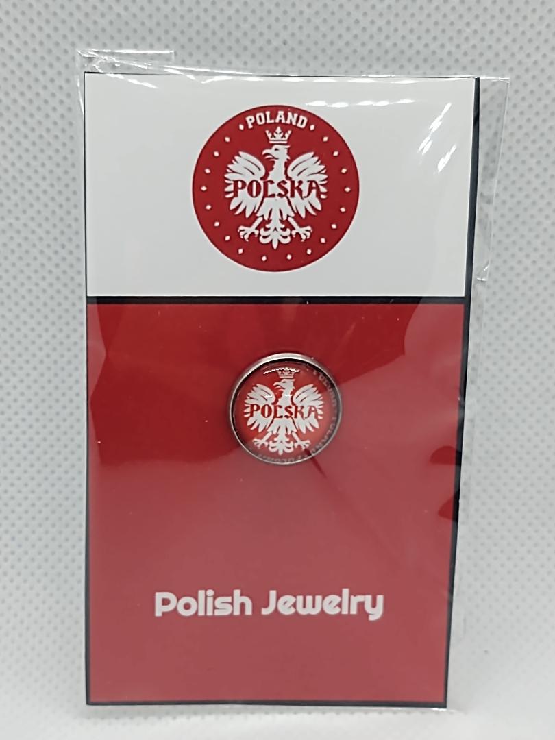 Design 17 Polish Eagle Tie Tack Pin W/ Glass Cabochon Silver Color ...