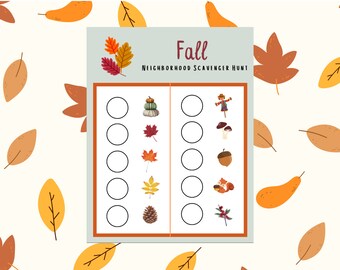 Halloween Neighborhood Scavenger Hunt - Dot Marker - Two Versions - Etsy