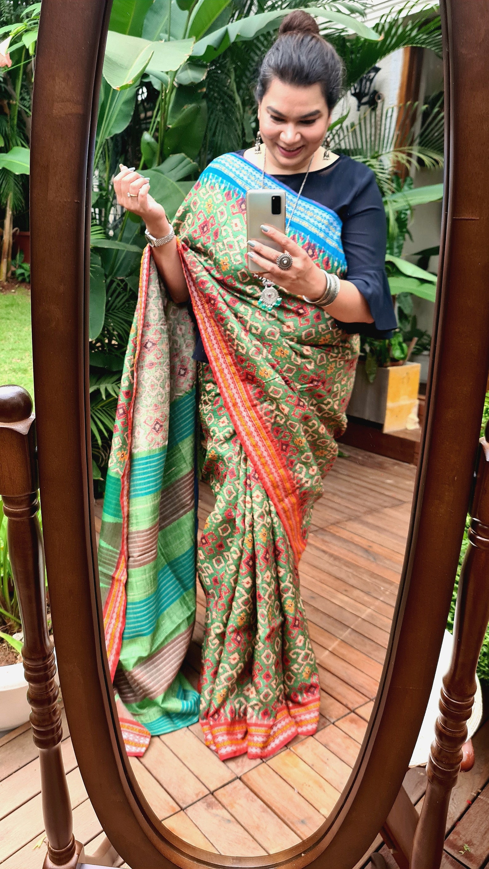 Zynah Handwoven Pure Vidarbha Tussar Silk Karvati Kinar Patola - Etsy