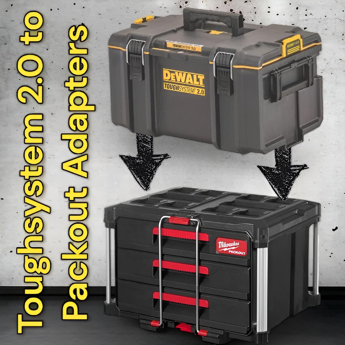 Dewalt Toughsystem 2.0 to Milwaukee Packout Adapter – Secure Toolbox ...