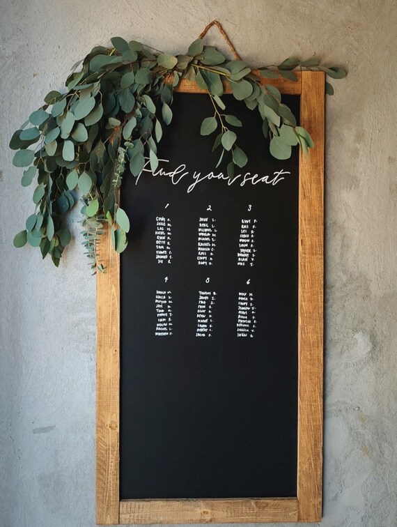 Large Rustic Farmhouse Chalkboard Reclaimed Rustic Wedding | Etsy