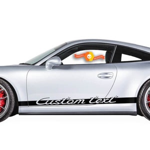 Side Stripes Custom Text Kit Custom Decal Sticker for Carrera 911 ...