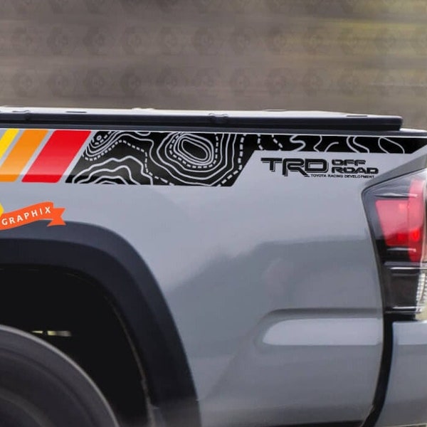 Topographic Decal - Etsy