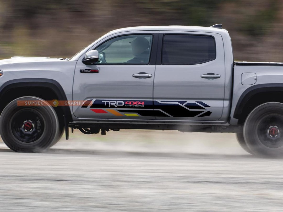 Vintage TRD 4x4 PRO Sport off Road Rocker Panel Side Vinyl Stickers ...