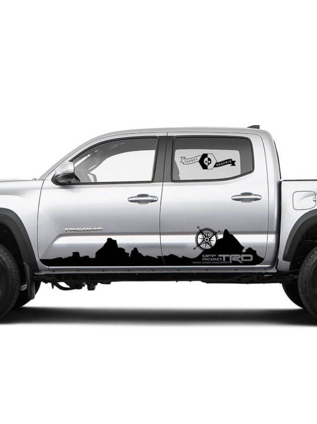 2x TRD off Road Mountains With Compass for Side Rocker Panel Truck ...