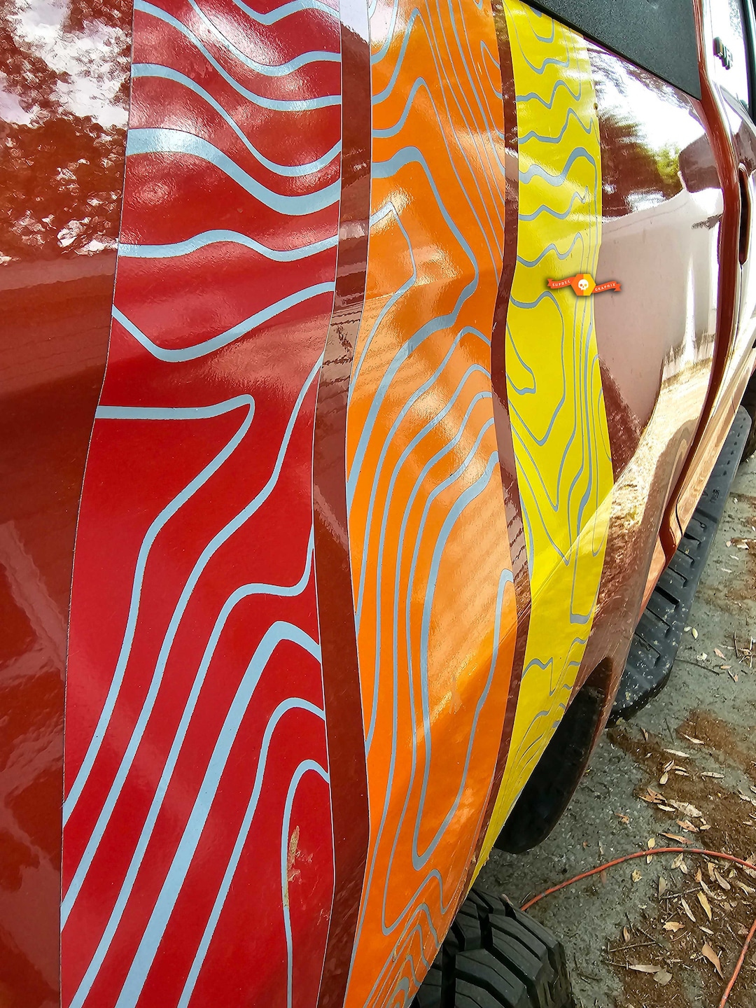 Vintage Side Colors With Topographic Lines With Background Sport PRO ...