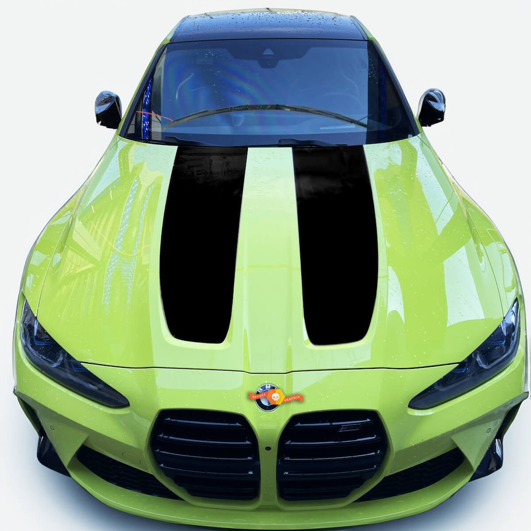 CSL Style Hood Stripes for 2021+ BMW M4 M3 G80 G82 G83 Vinyl Decal ...
