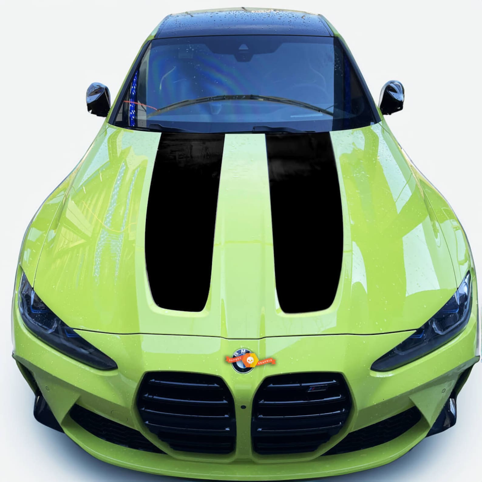 CSL Style Hood Stripes for 2021+ BMW M4 M3 G80 G82 G83 Vinyl Decal ...