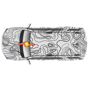 Full Body Topographic Map Contour Topo Map Vinyl Decals Graphics ...